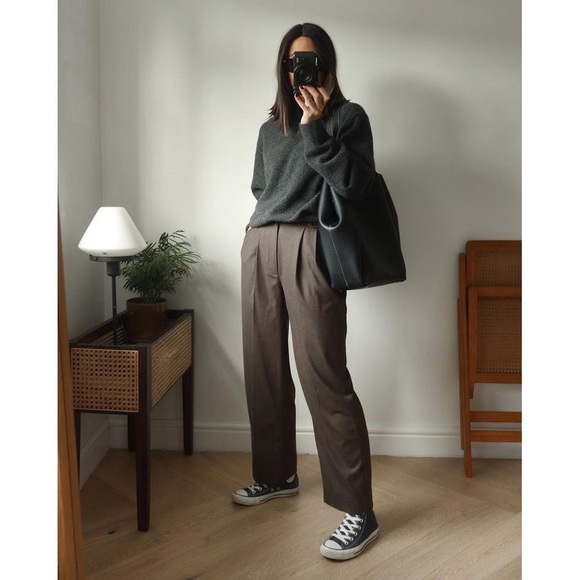 Zara | Pants & Jumpsuits | Zara Cropped Dad Pants | Poshmark